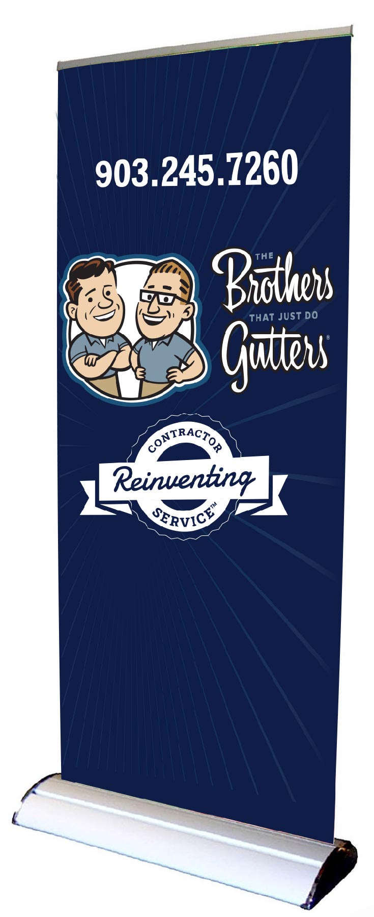 Trade Show Retractable Display – Brothers Gutters